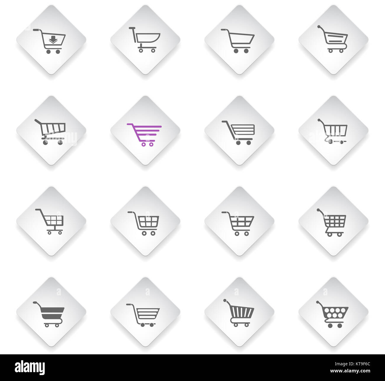 shopping cart icon set Stock Photo - Alamy