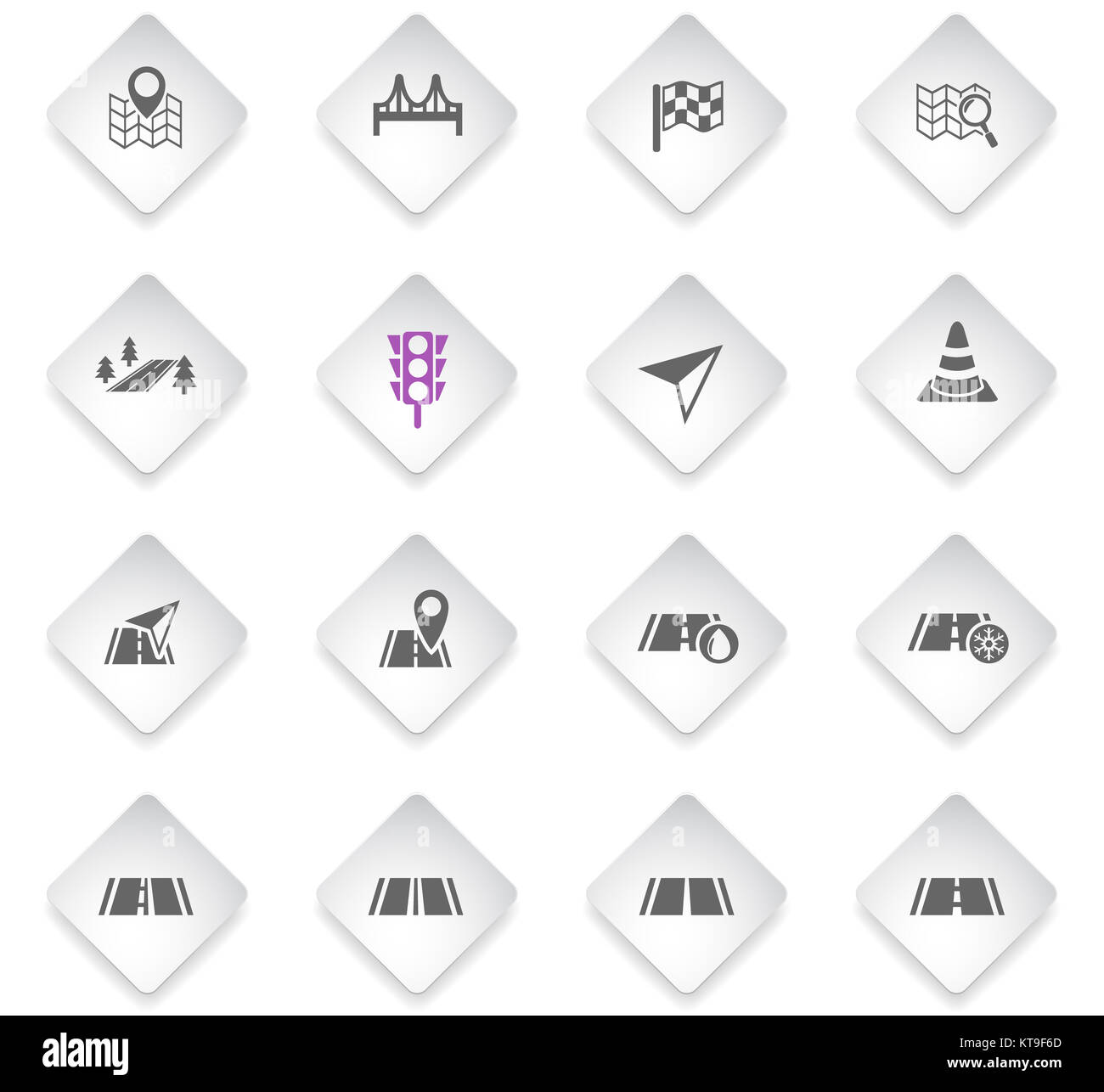 road icon set Stock Photo - Alamy