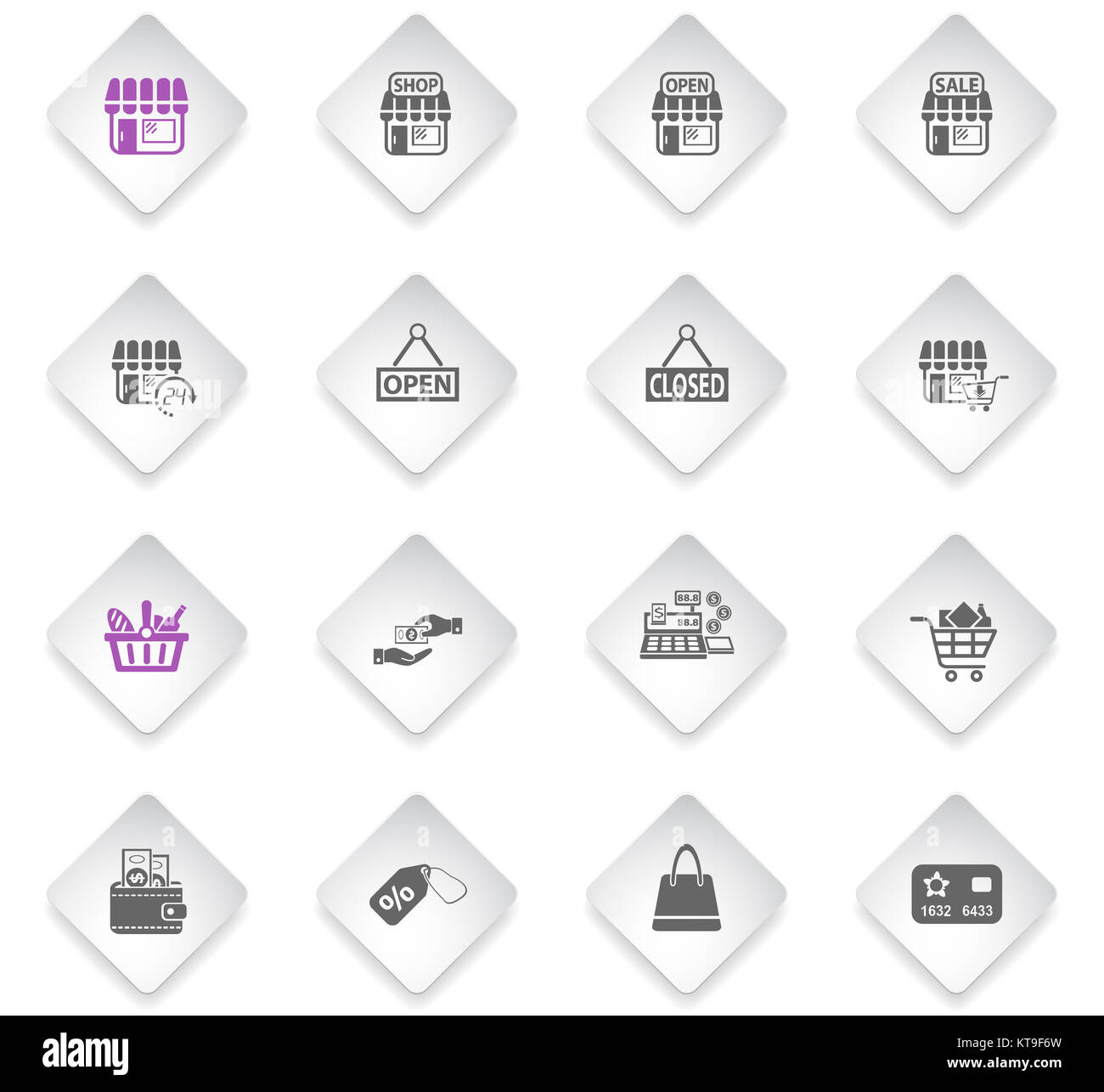shop icon set Stock Photo - Alamy