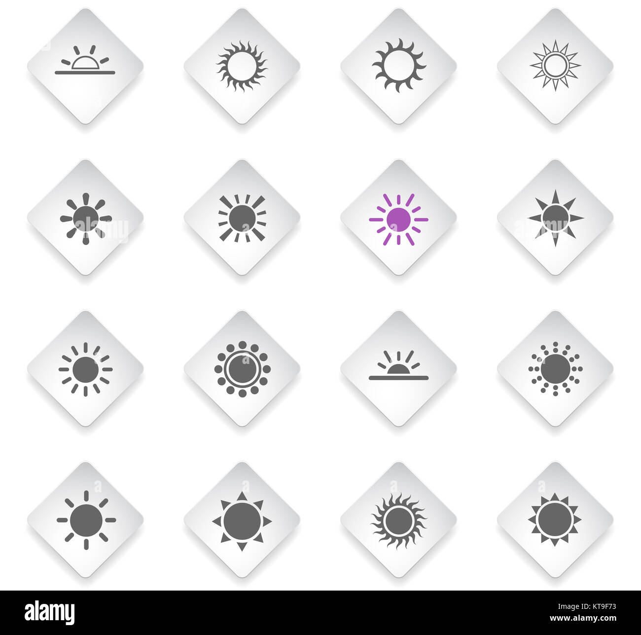 sun icons set Stock Photo - Alamy