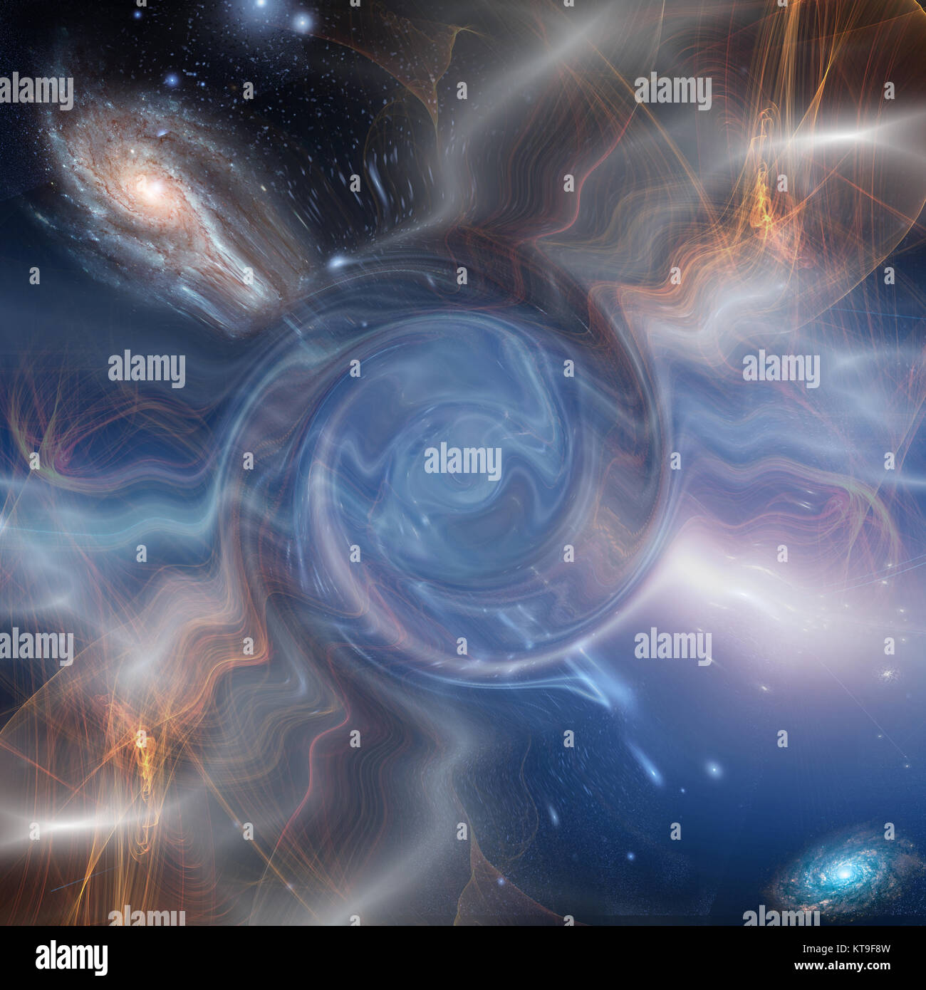 Surreal digital art. Wormhole in space Stock Photo - Alamy