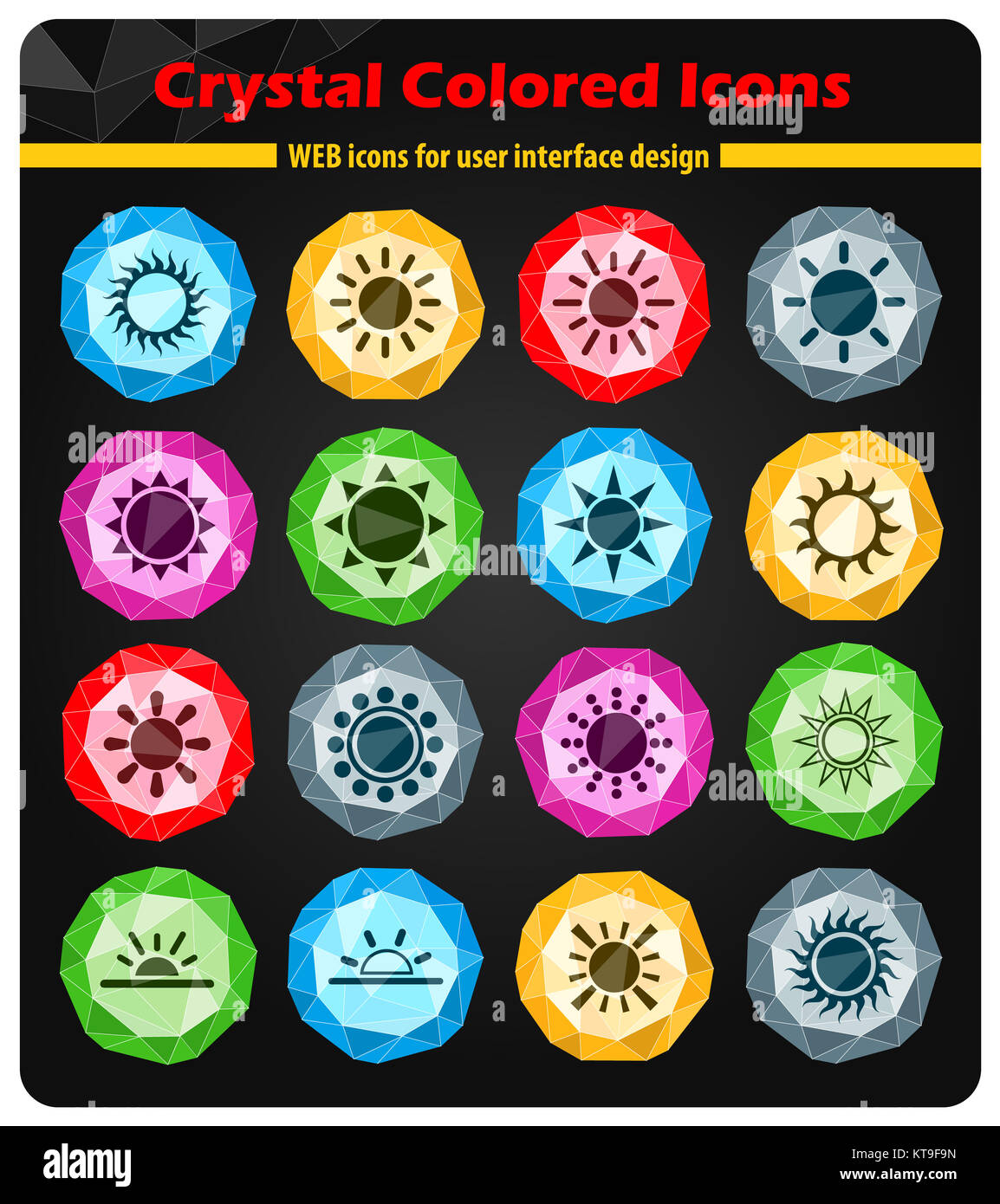 sun icons set Stock Photo - Alamy