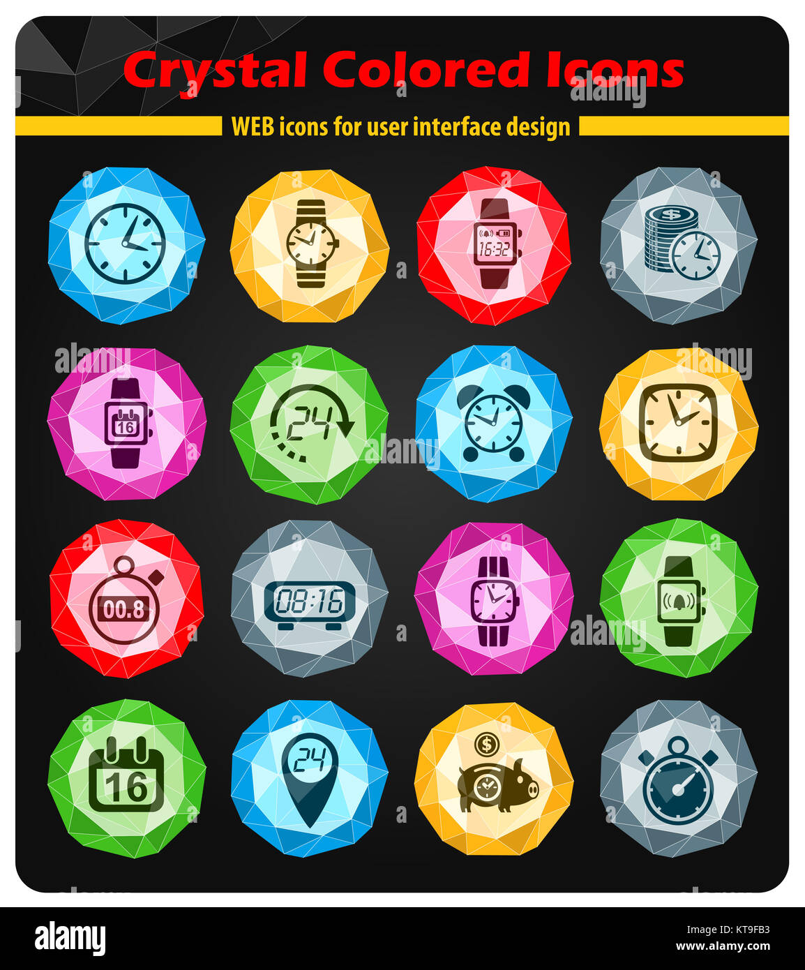 time icon set Stock Photo - Alamy