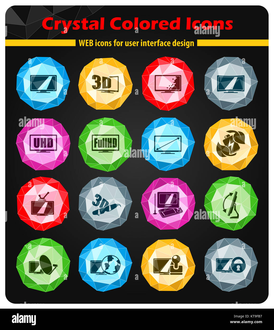 Vector TV features and specifications Stock Photo - Alamy