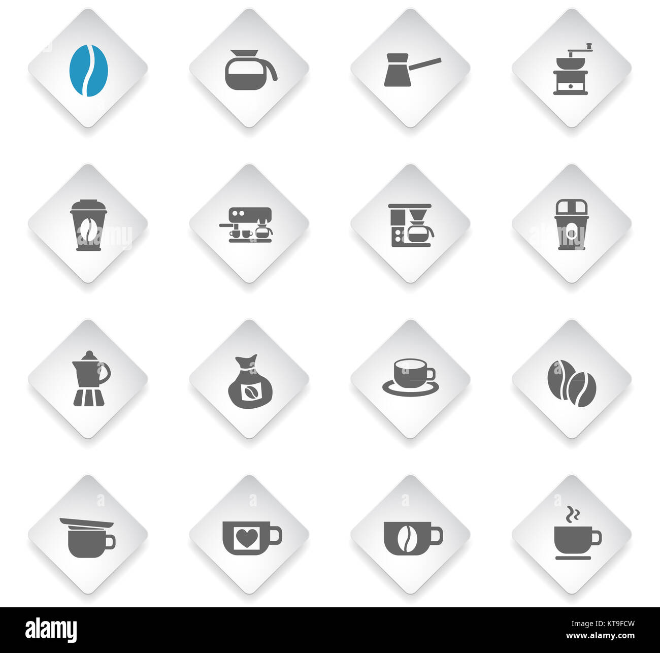coffee icon set Stock Photo - Alamy