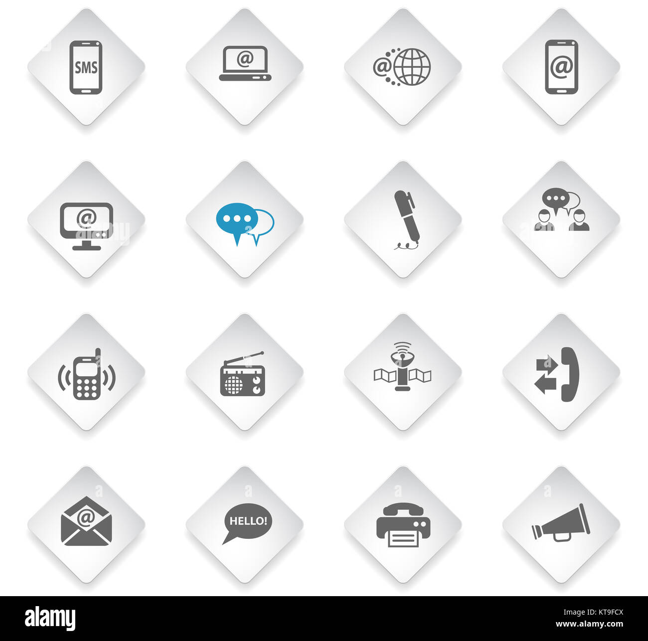 communication icon set Stock Photo - Alamy