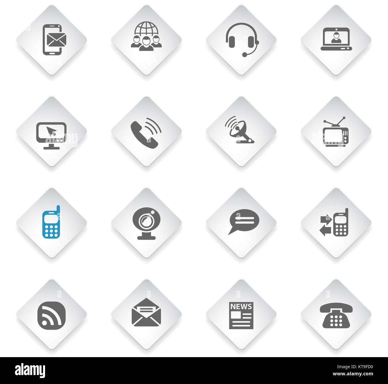 communication icon set Stock Photo - Alamy