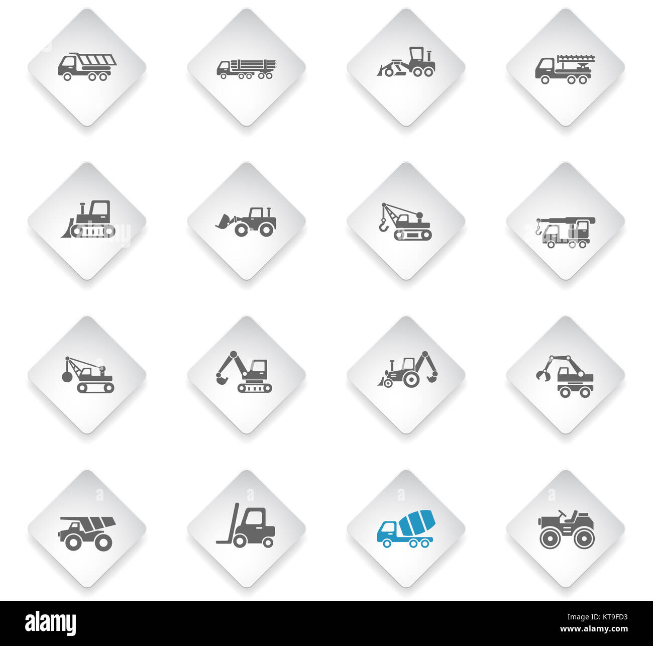 construction machinery icon set Stock Photo - Alamy