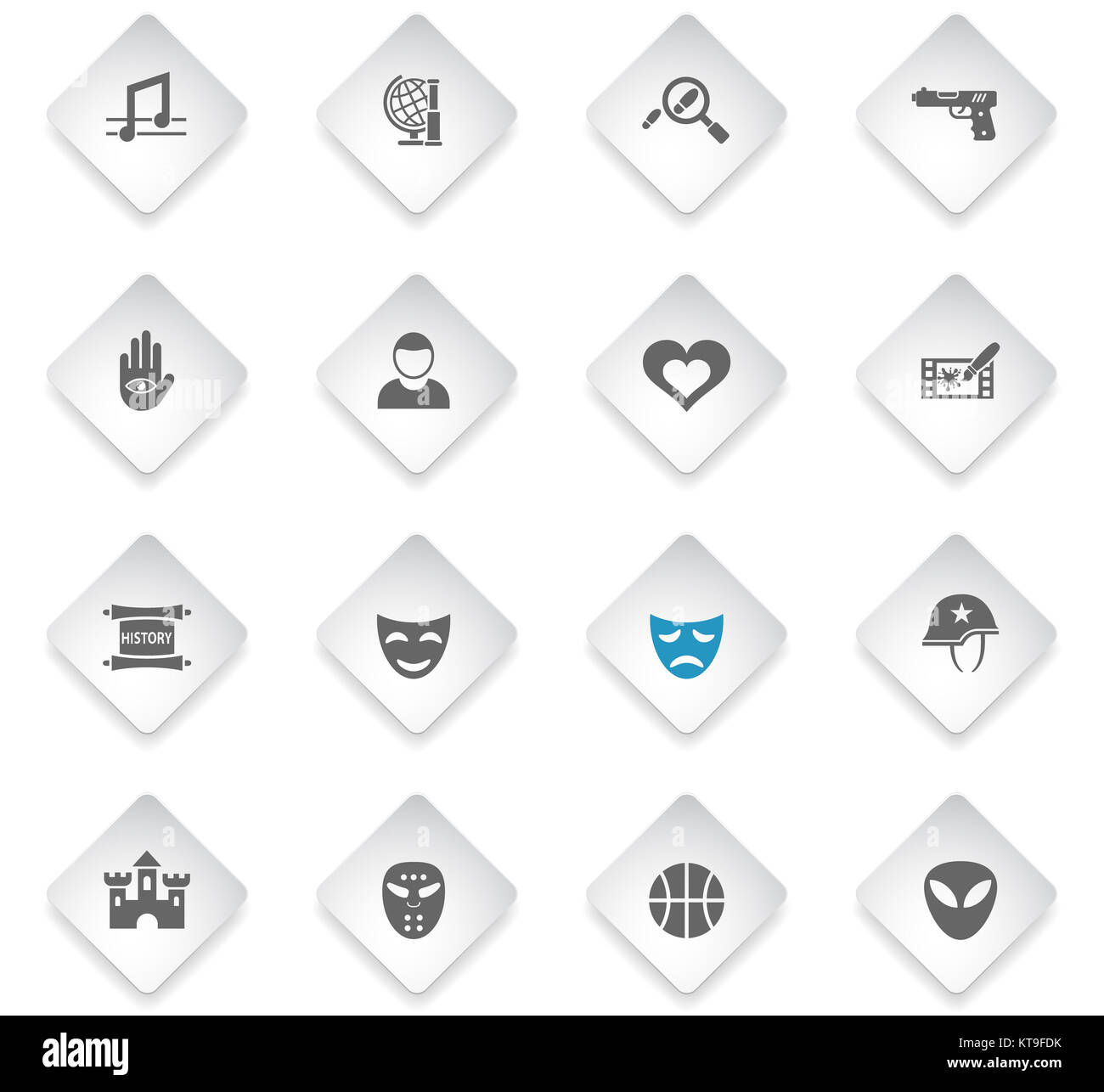 cinema genre icon set Stock Photo - Alamy