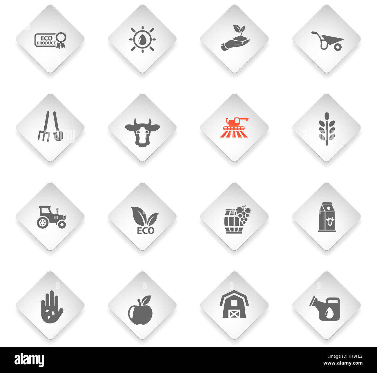 agricultural icon set Stock Photo - Alamy