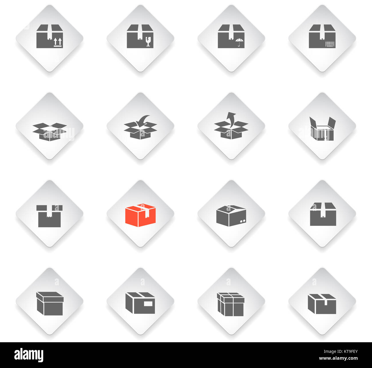 box icon set Stock Photo - Alamy