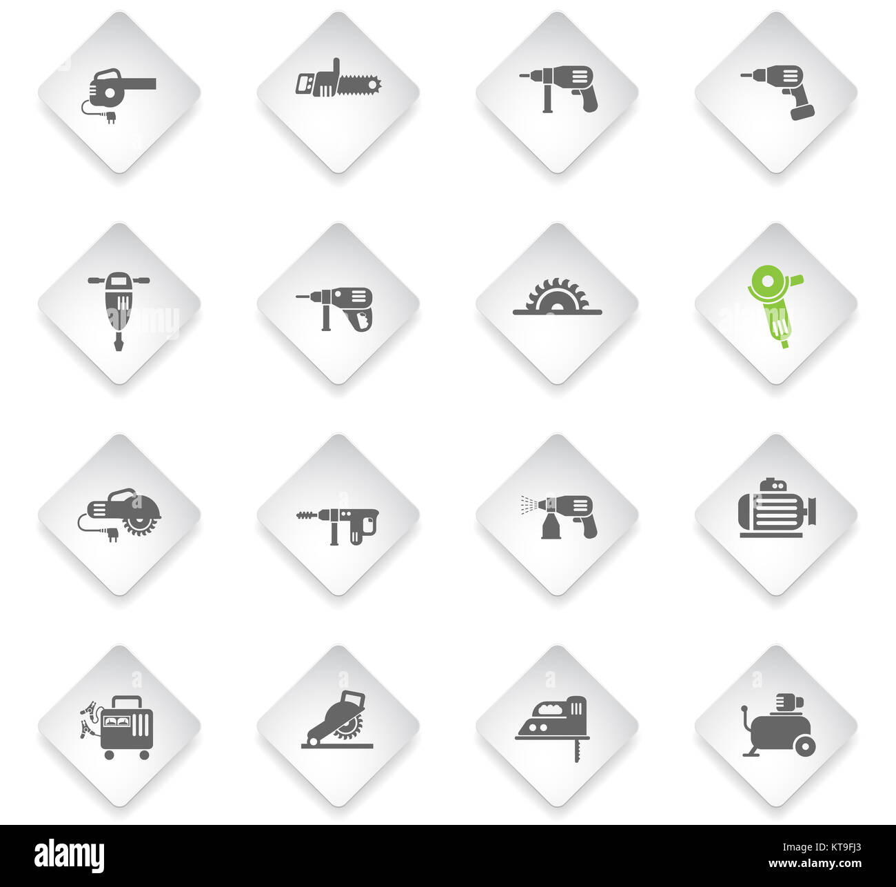 machine tools icon set Stock Photo - Alamy