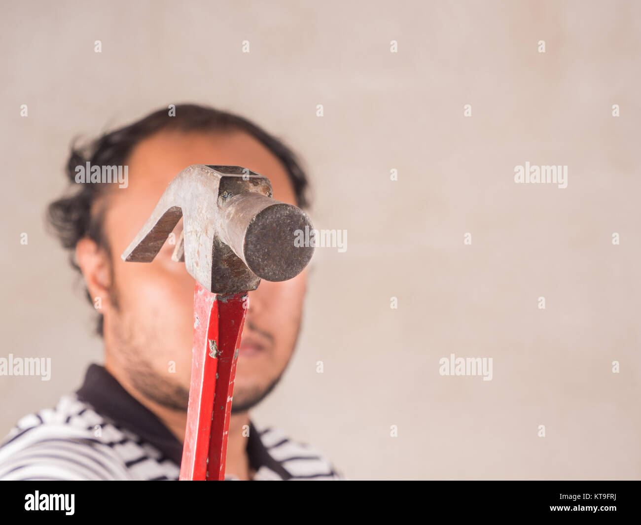 Angry construction worker holding hi-res stock photography and images ...