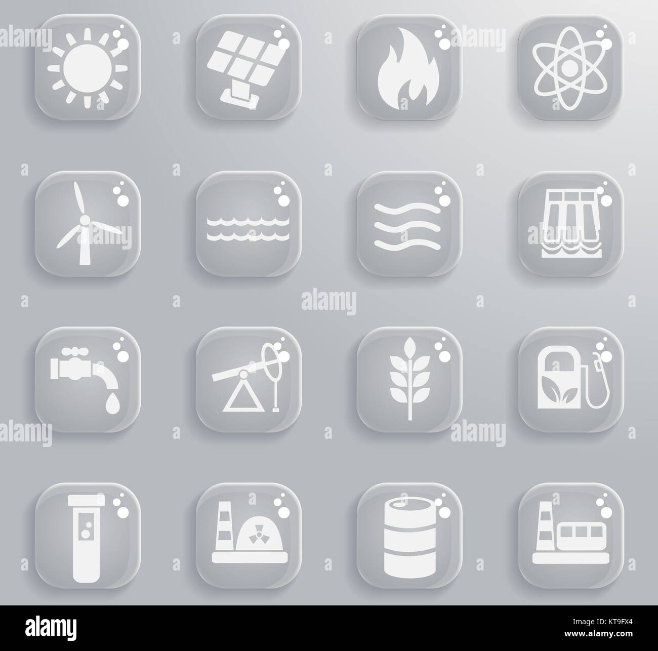 fuel and power icon set Stock Photo - Alamy