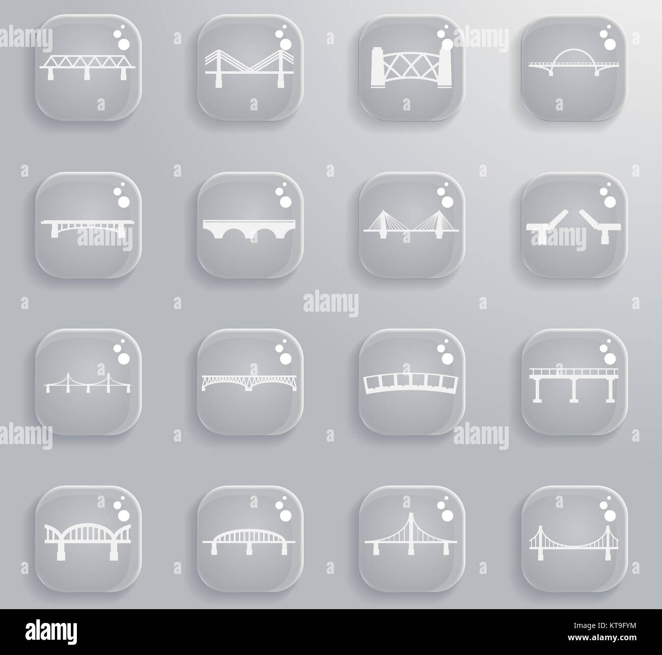 Bridges icons set Stock Photo - Alamy