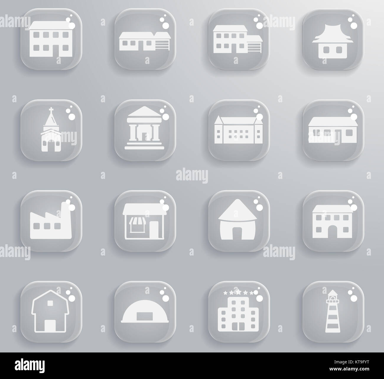 Buildings icons set Stock Photo - Alamy