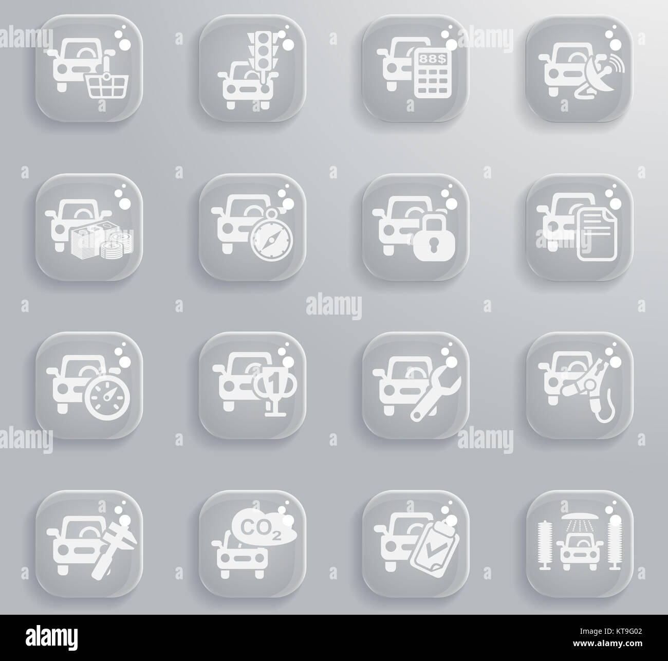car service icon set Stock Photo - Alamy