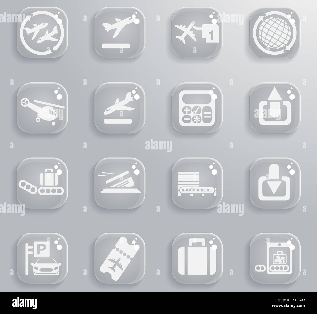 Airport icon set Stock Photo - Alamy