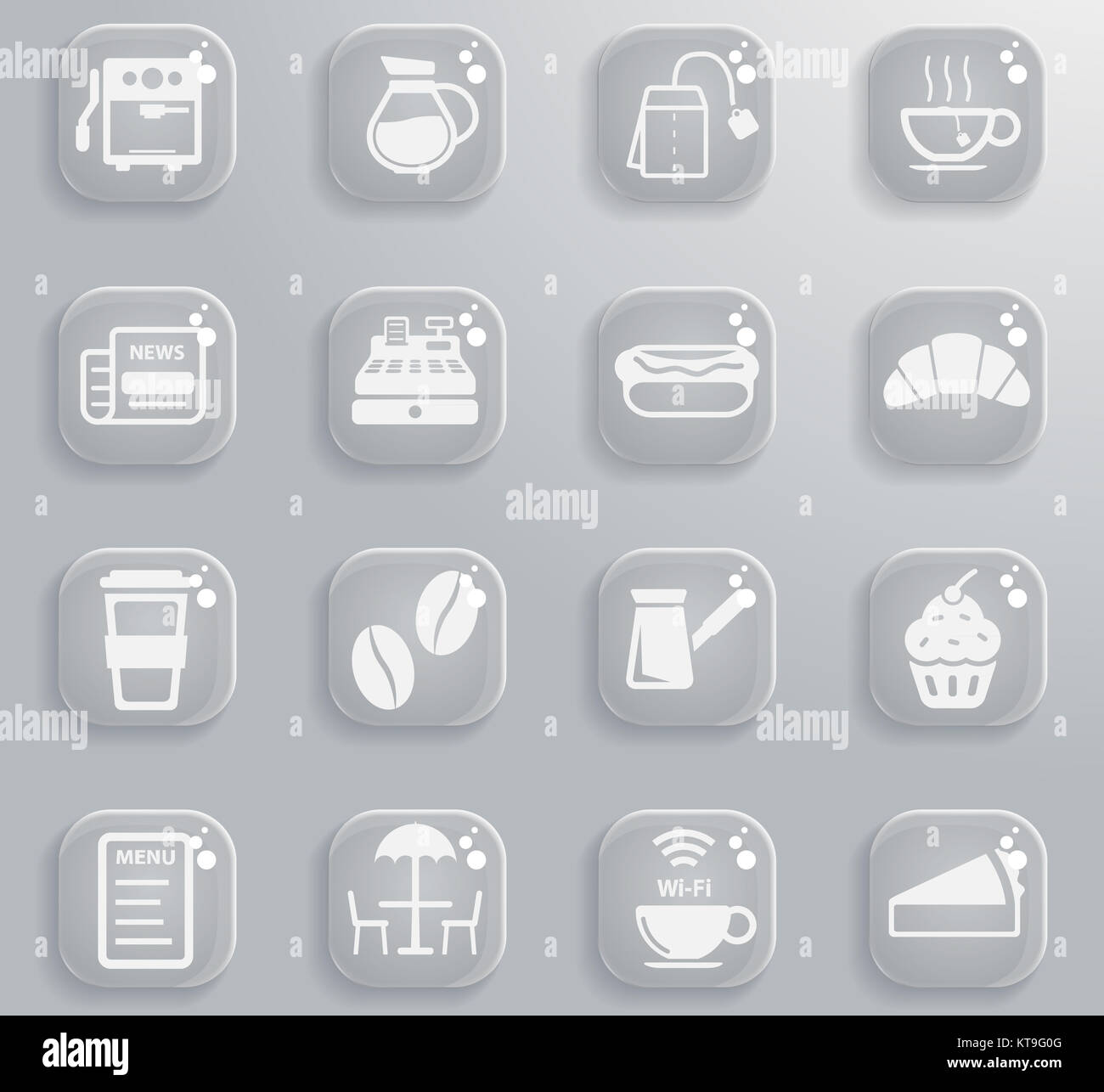 Cafe simply icons Stock Photo - Alamy