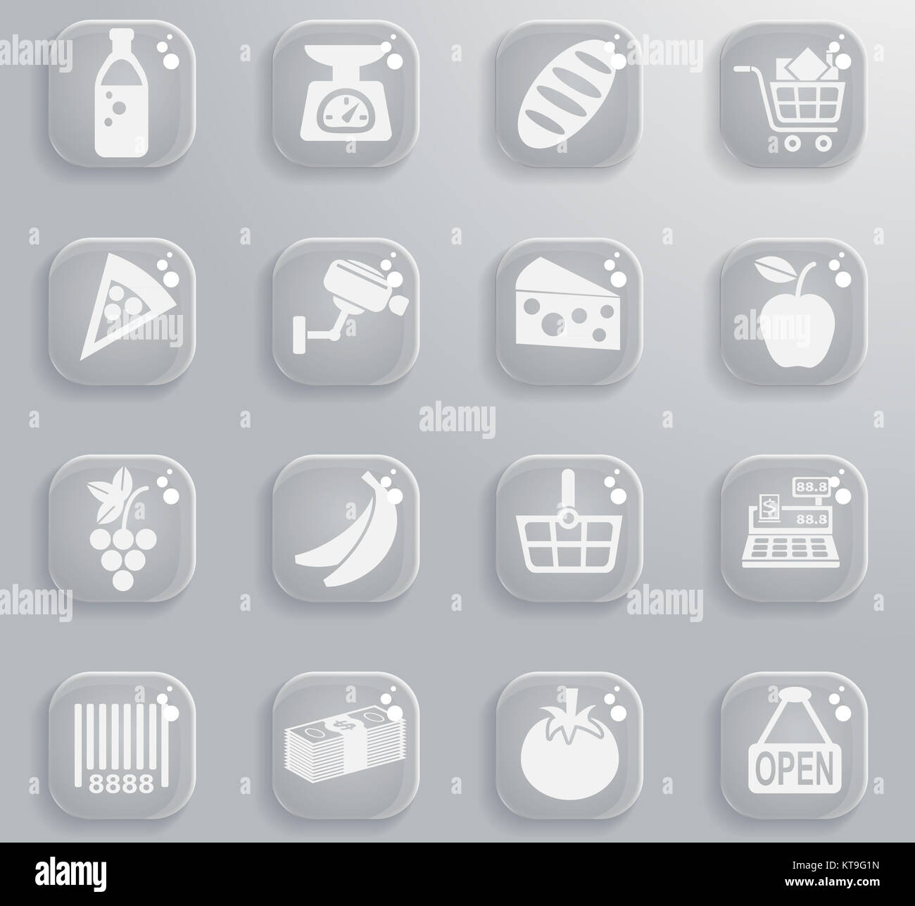 grocery store icon set Stock Photo - Alamy