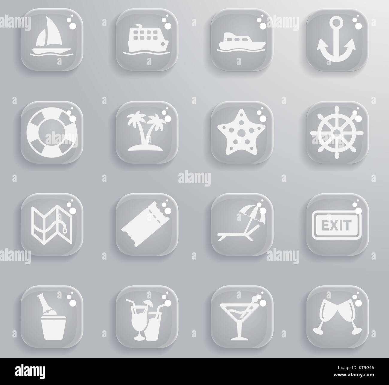 cruise icon set Stock Photo - Alamy