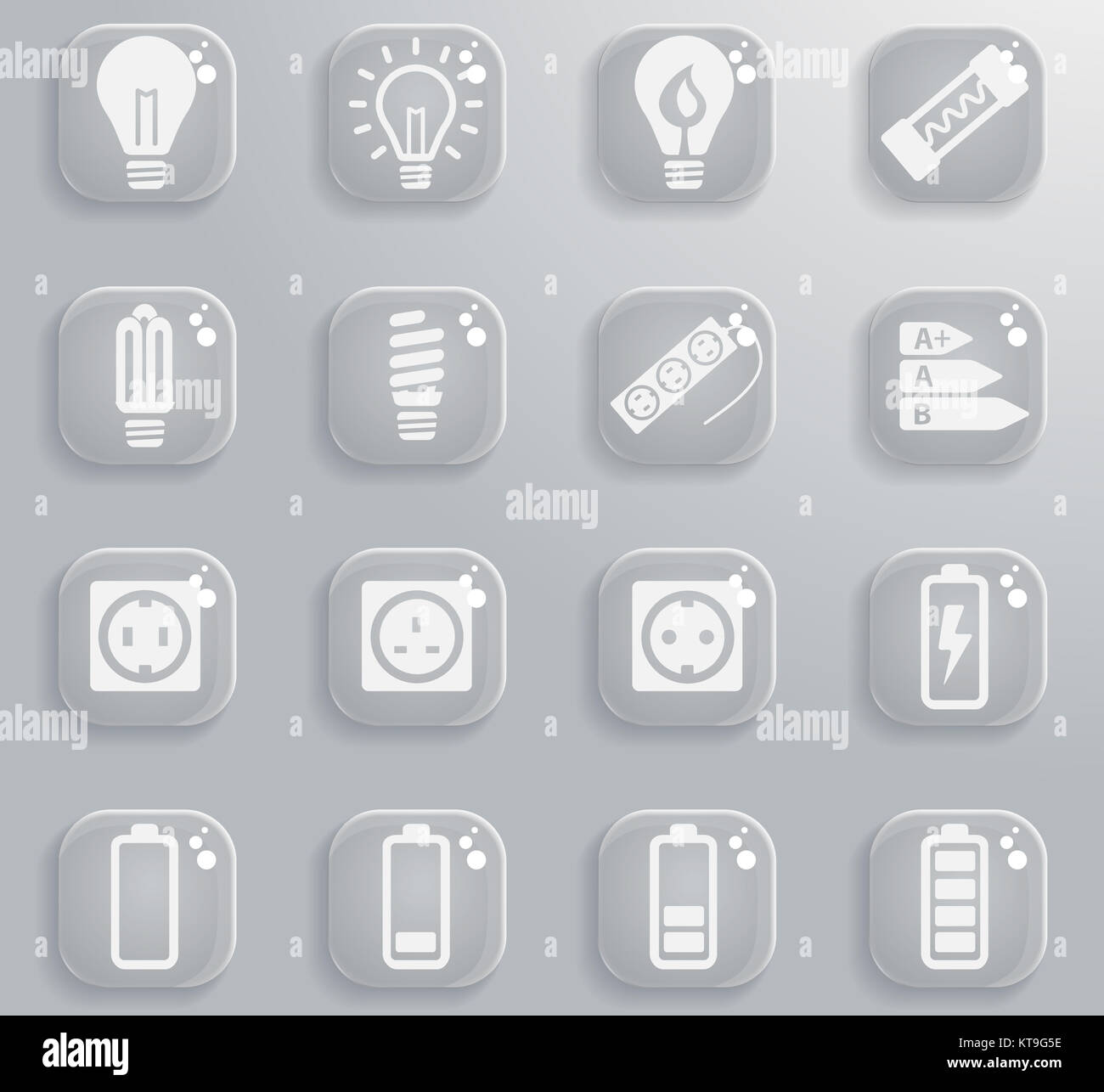 Electricity simply icons Stock Photo - Alamy