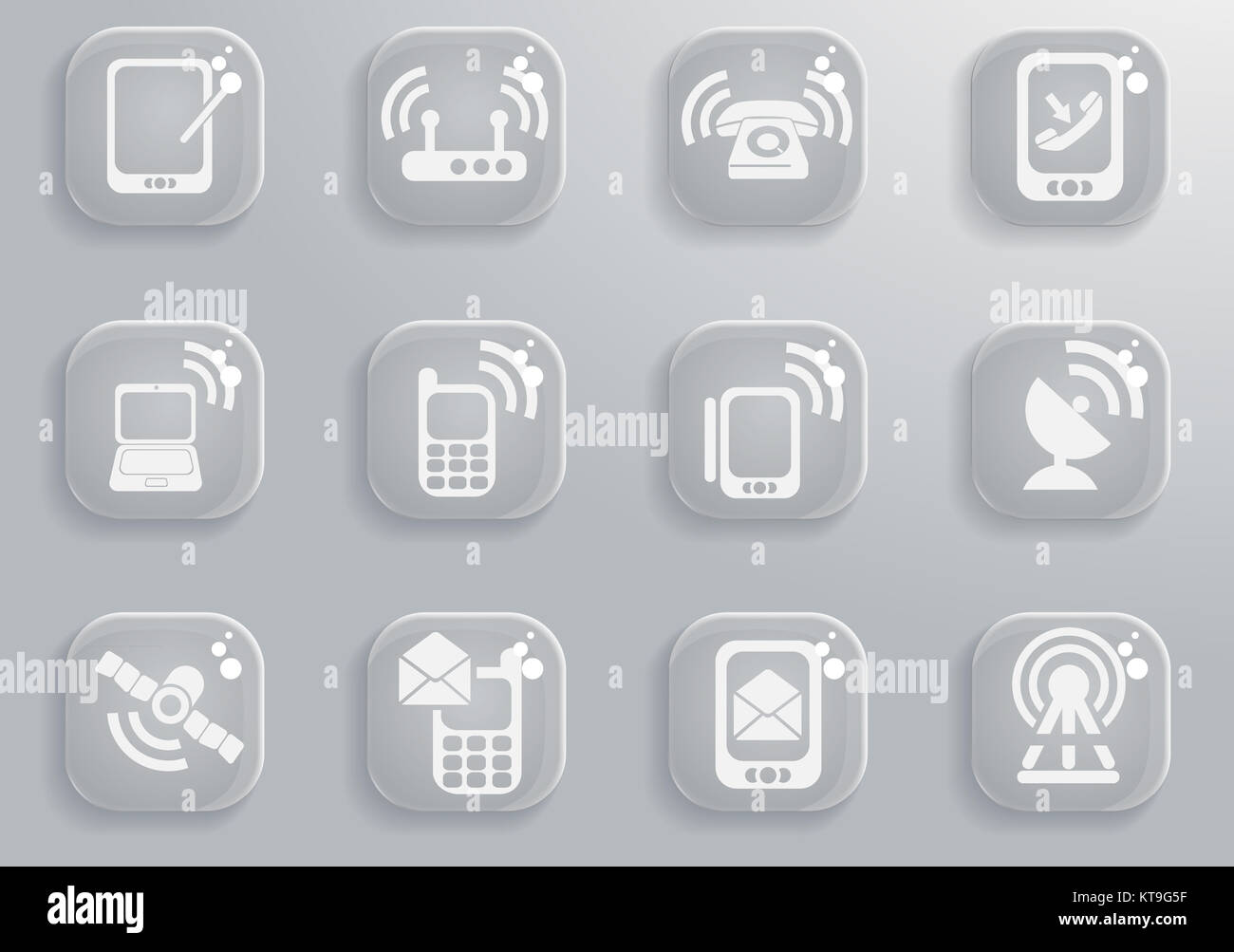 Mobile icon set Stock Photo - Alamy