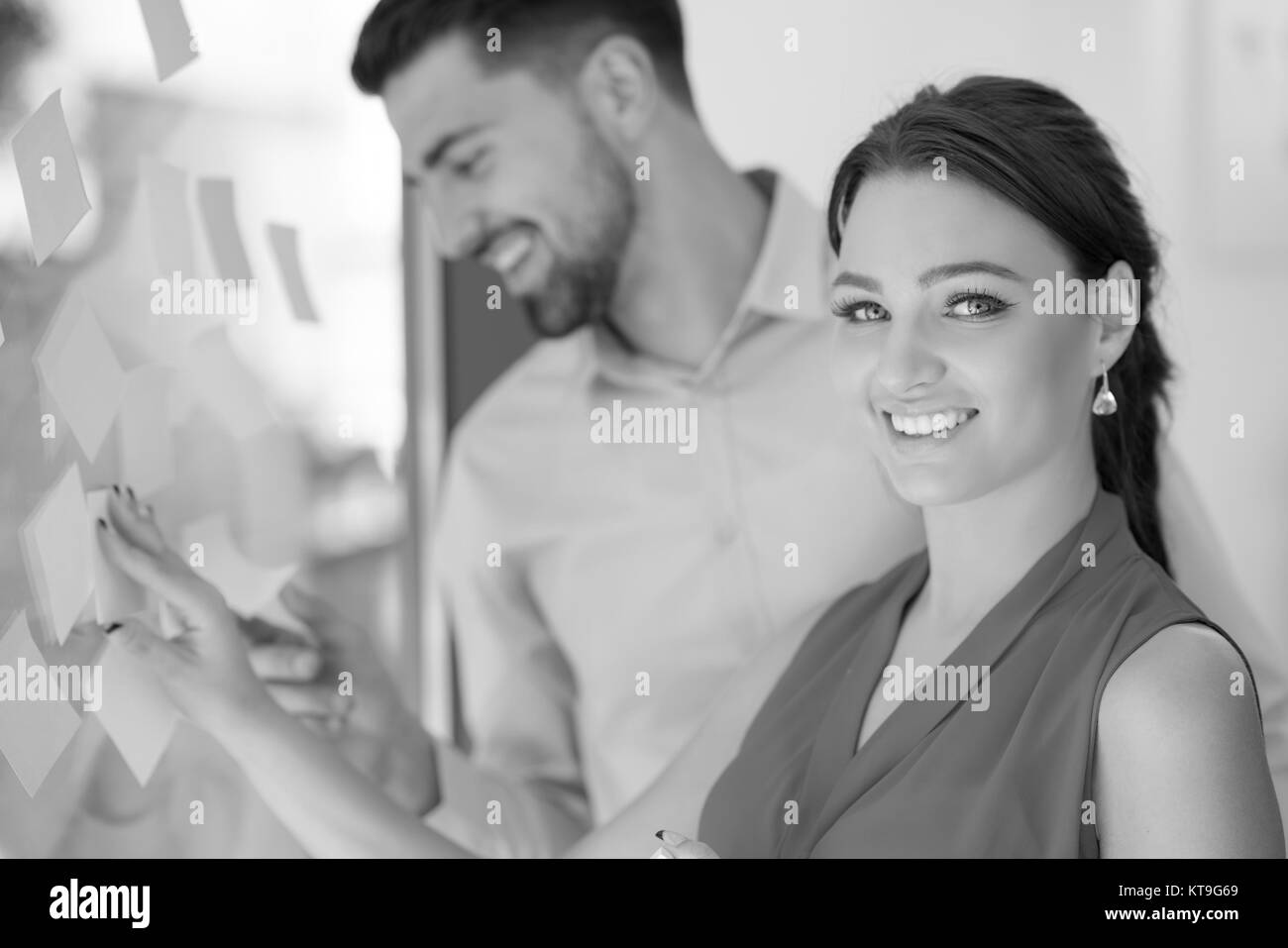 business, startup, planning, management and people concept - happy ...