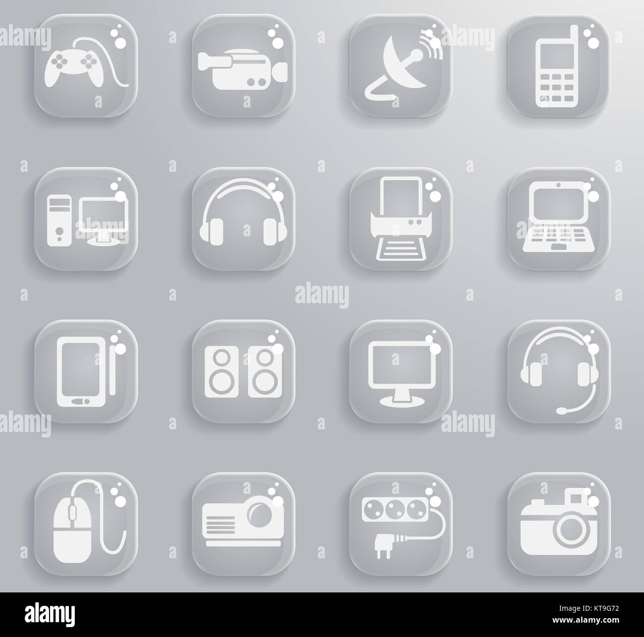 devices icon set Stock Photo - Alamy