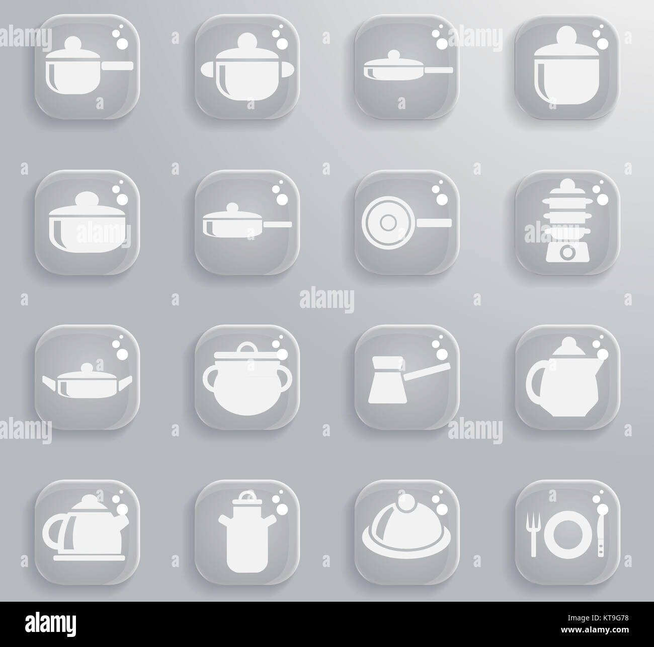 dishes icon set Stock Photo - Alamy