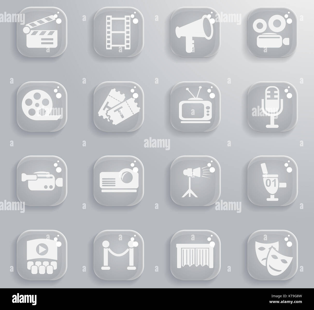 cinema icon set Stock Photo - Alamy