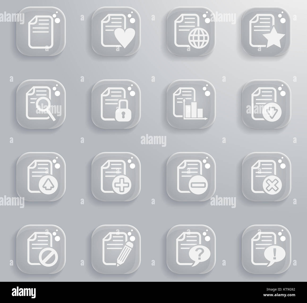 document icon set Stock Photo - Alamy