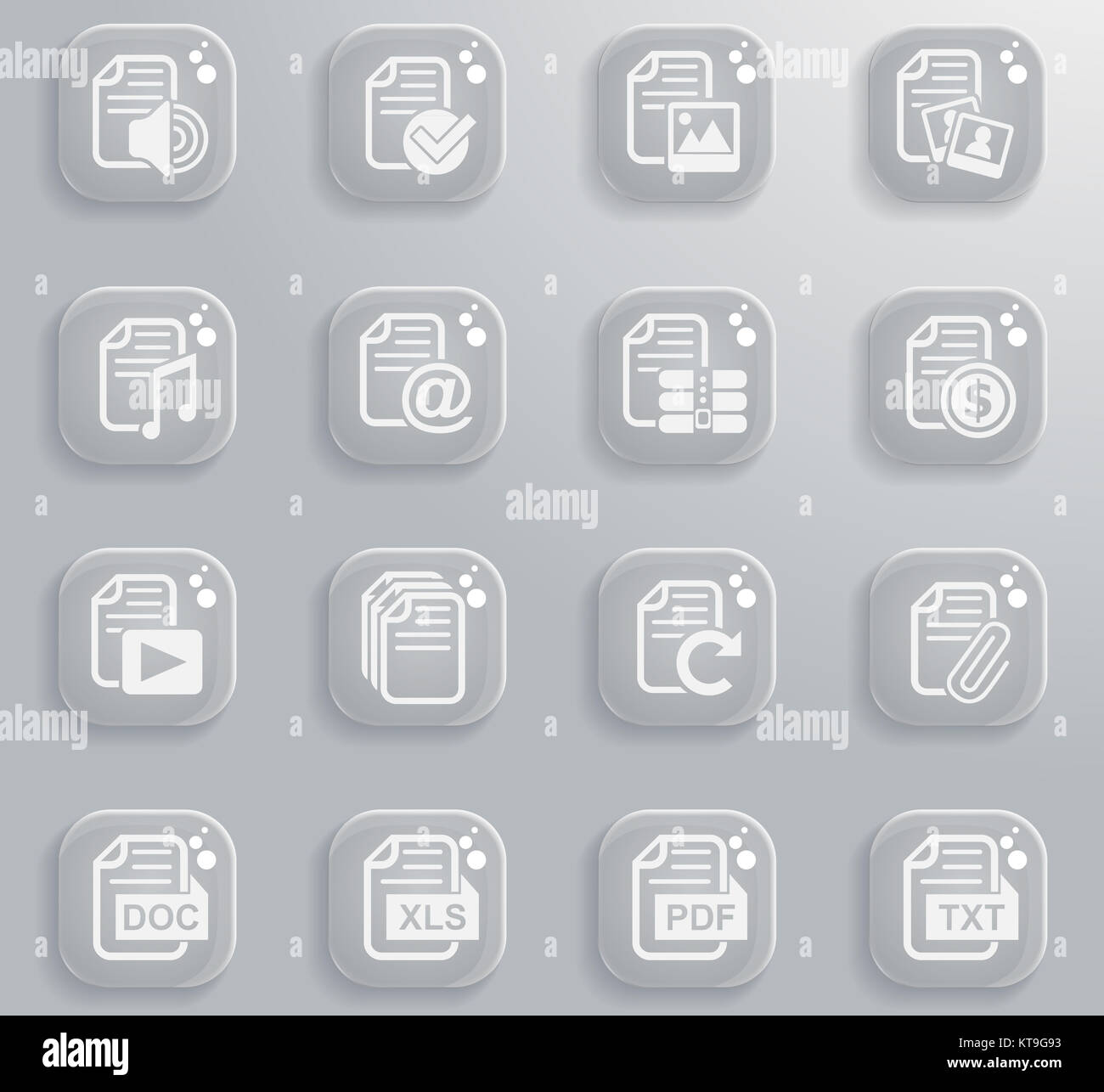 document icon set Stock Photo - Alamy