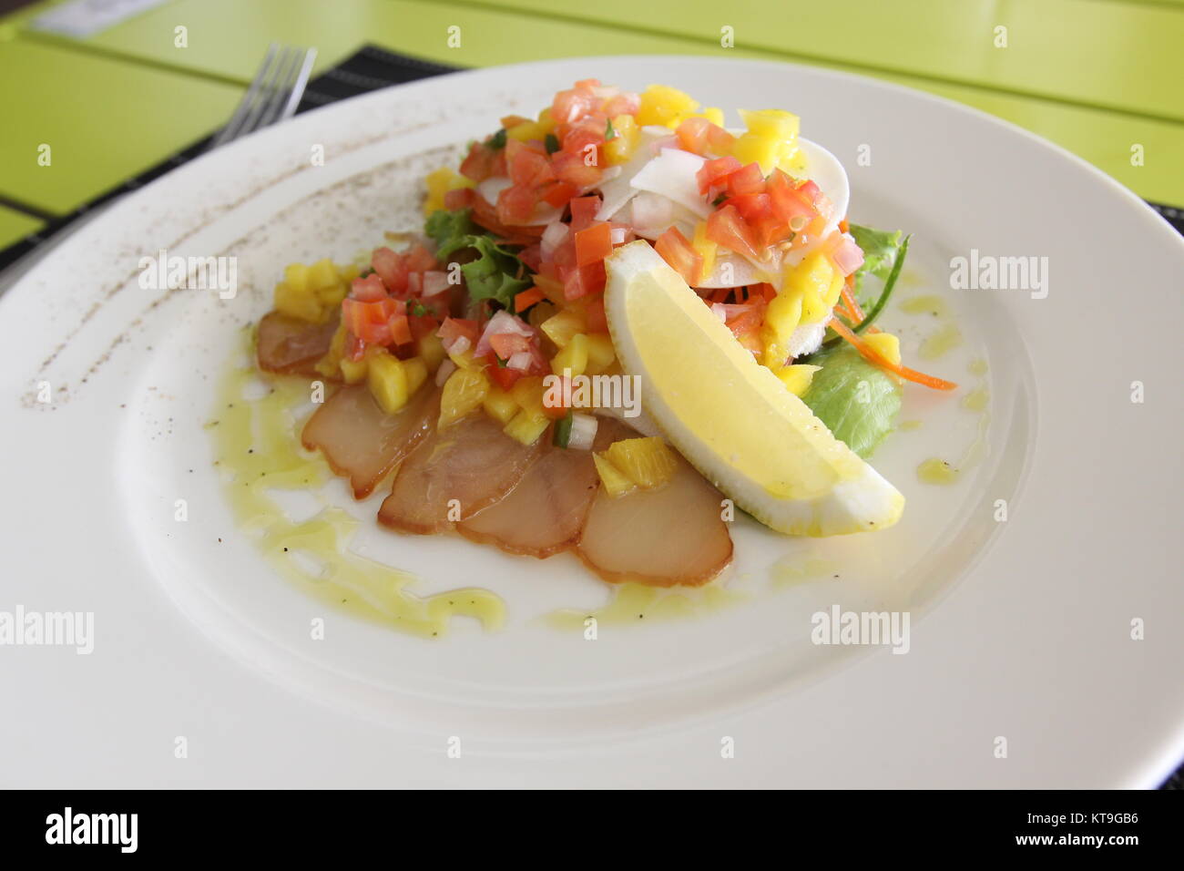 Restaurant menu. Dishes which give at restaurants. Salads, second ...