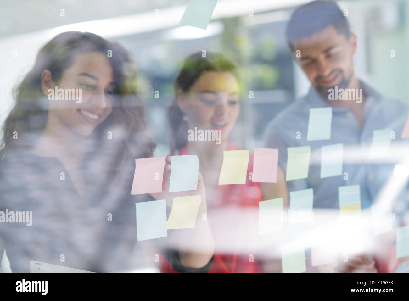 business, startup, planning, management and people concept - happy ...