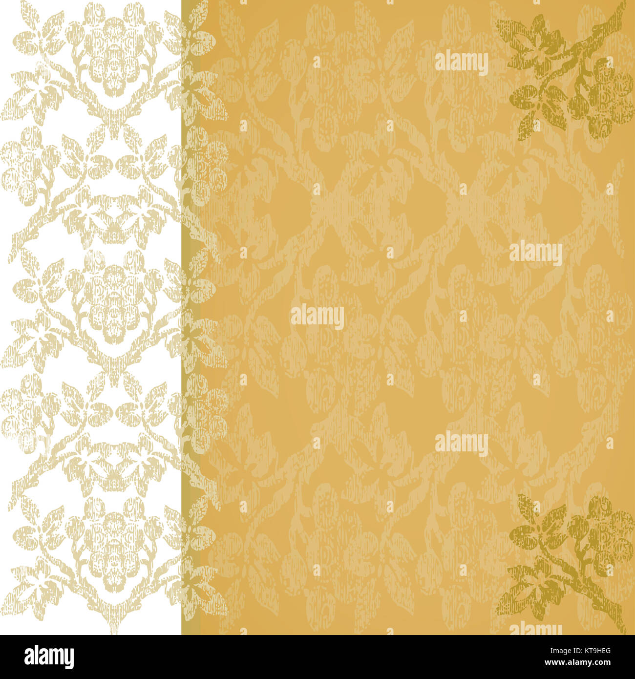 Background floral border vertical gold, vintage vector illustration for ...