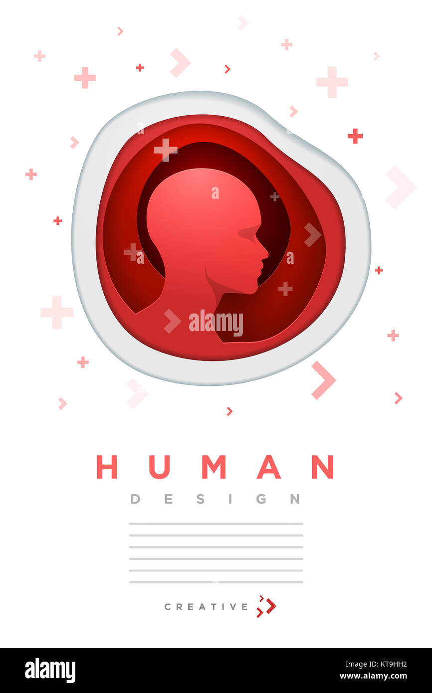 Red human head design template Stock Photo - Alamy