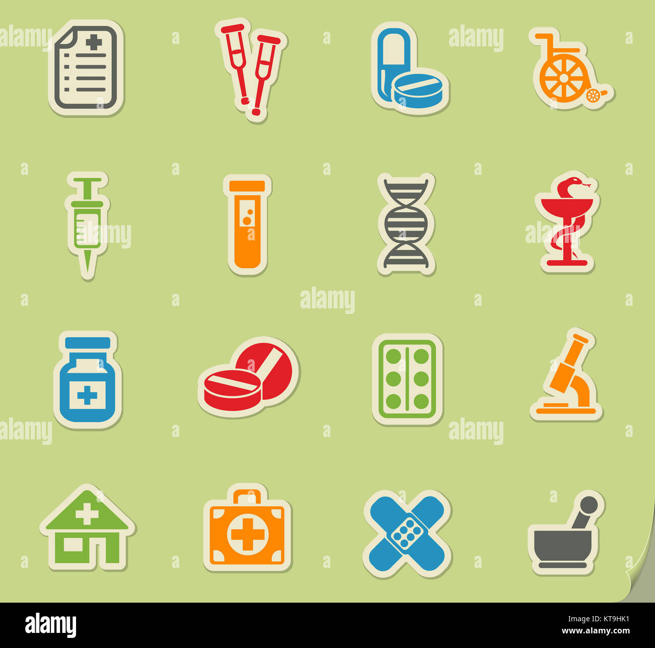 pharmacy icon set Stock Photo - Alamy