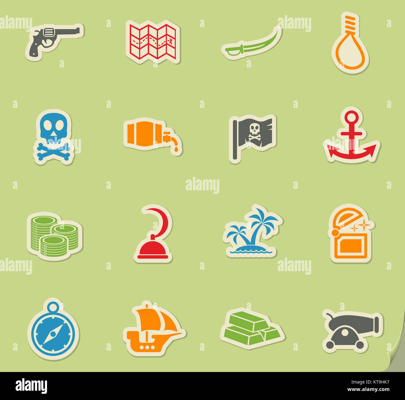 pirates icon set Stock Photo - Alamy