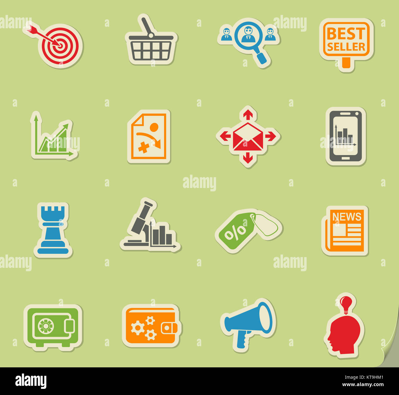 marketing icon set Stock Photo - Alamy