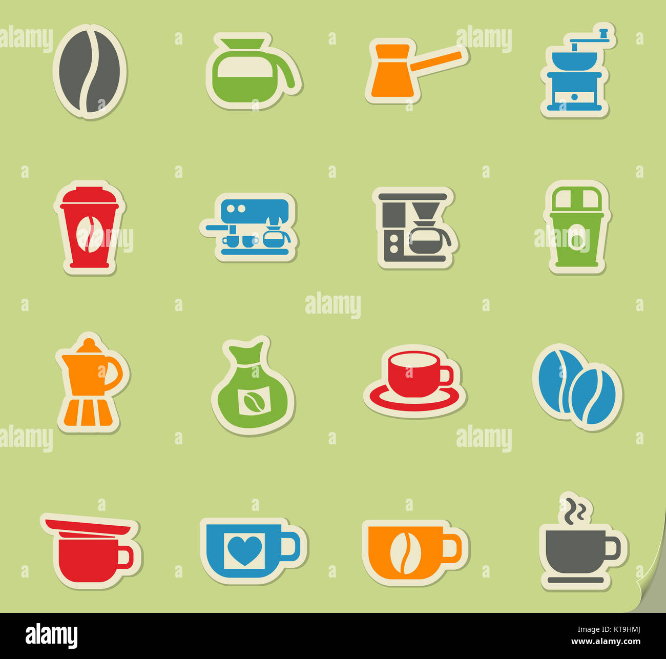 coffee icon set Stock Photo - Alamy