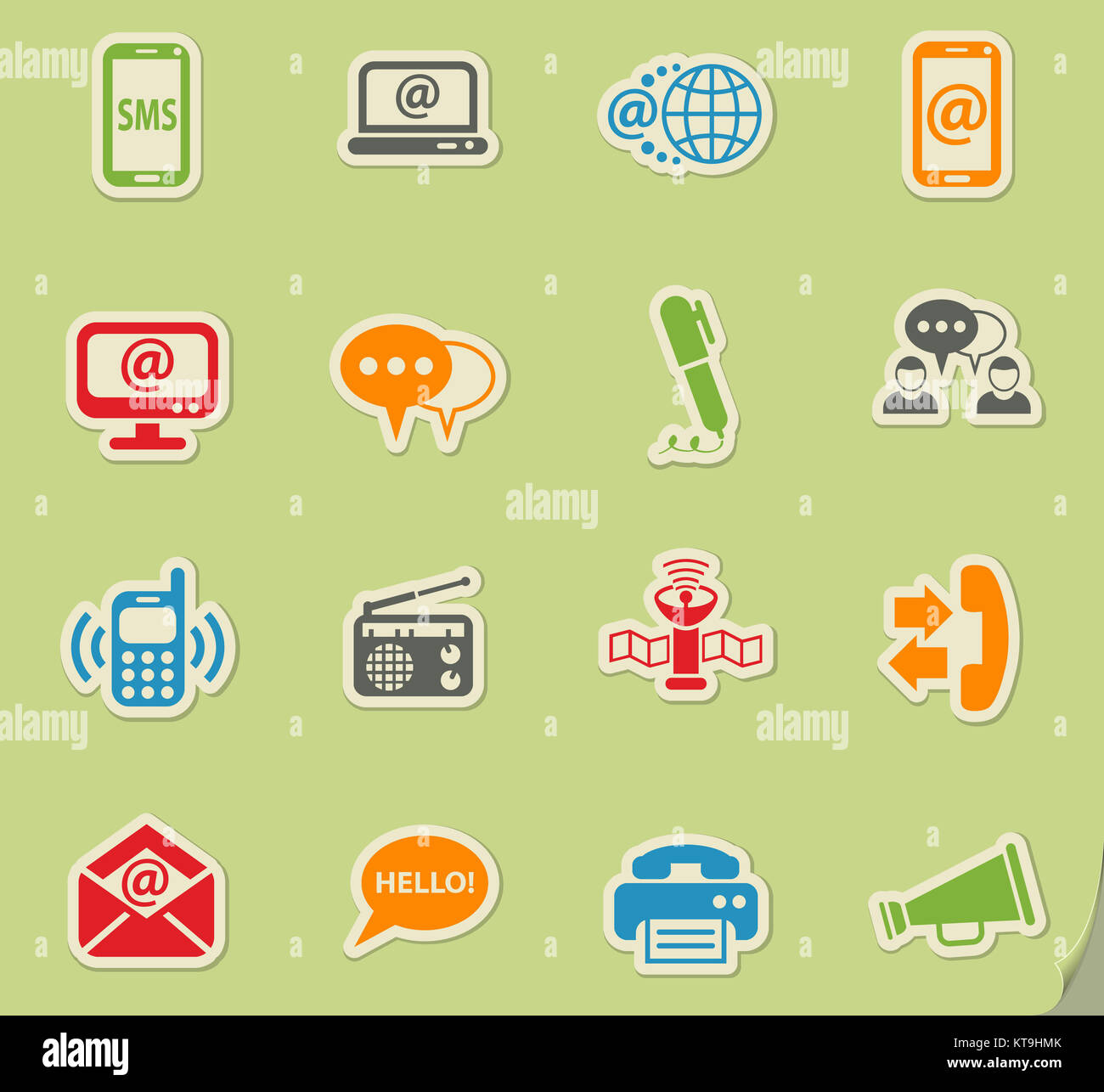 communication icon set Stock Photo - Alamy