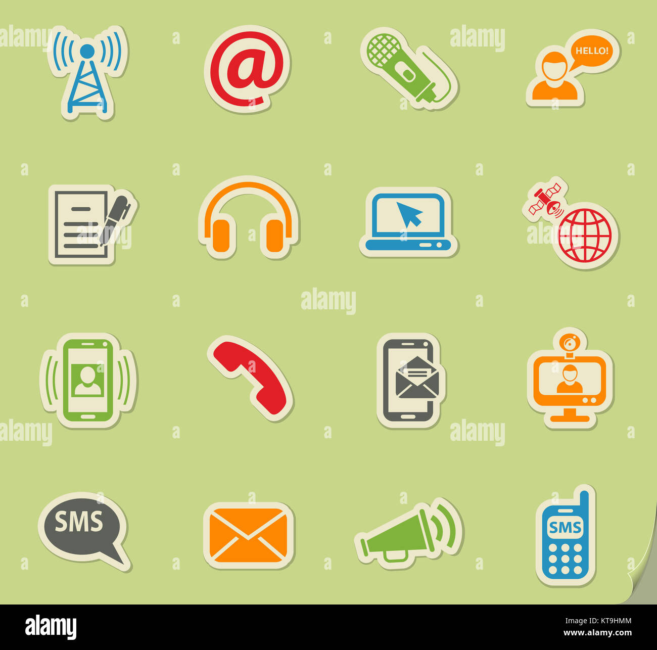 communication icon set Stock Photo - Alamy