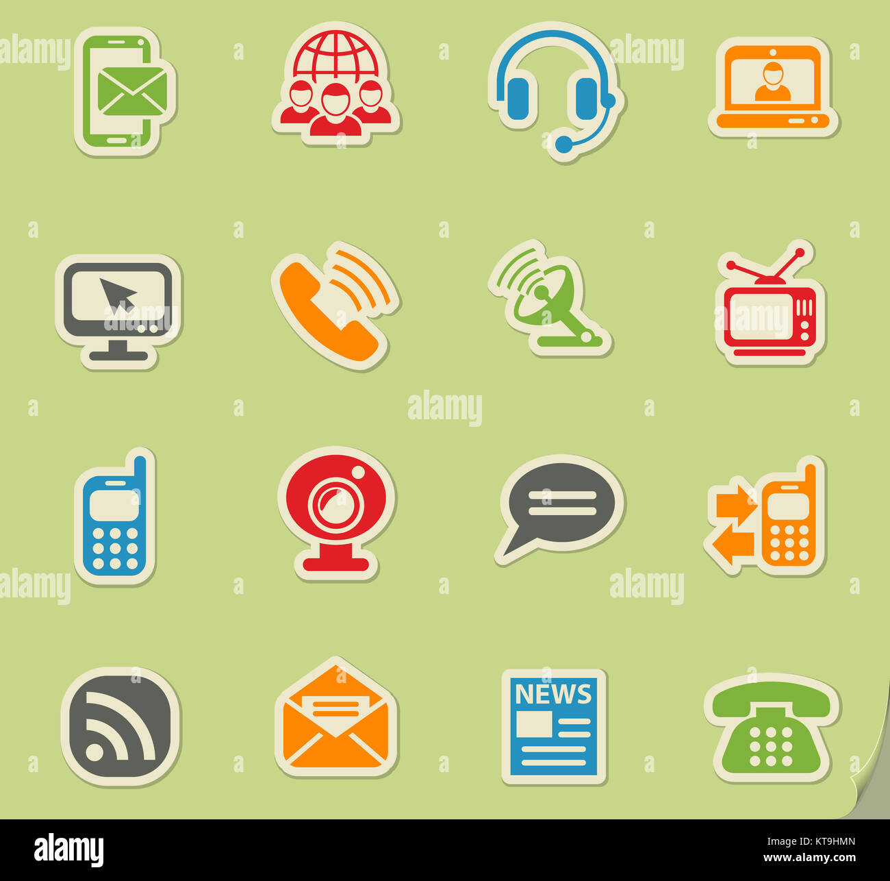 communication icon set Stock Photo - Alamy