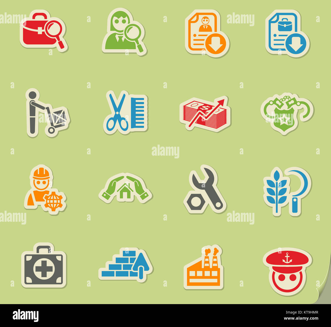 job search icon set Stock Photo - Alamy