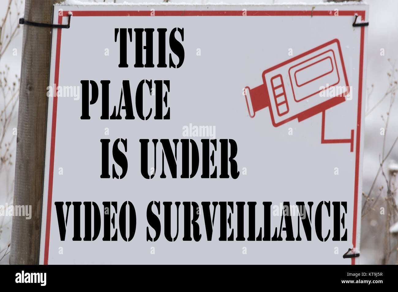 sign with label and camera symbol Stock Photo - Alamy