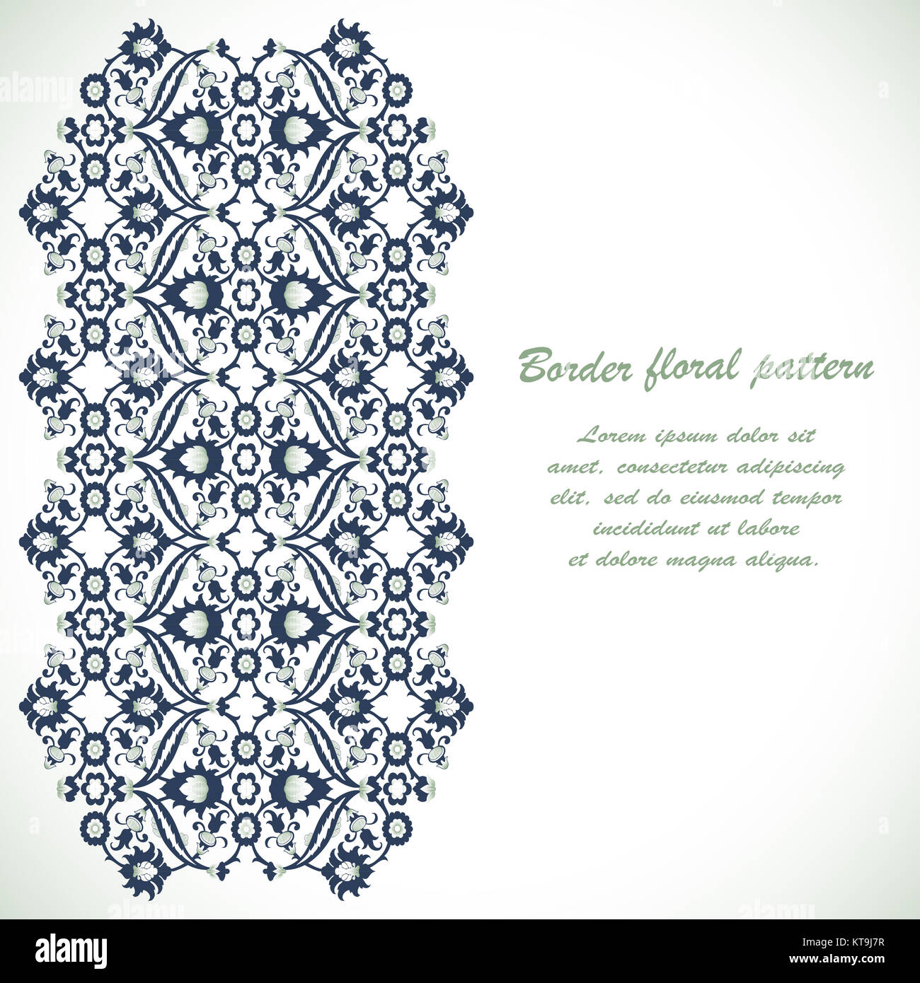 Arabesque vintage ornate border elegant floral decoration print for ...