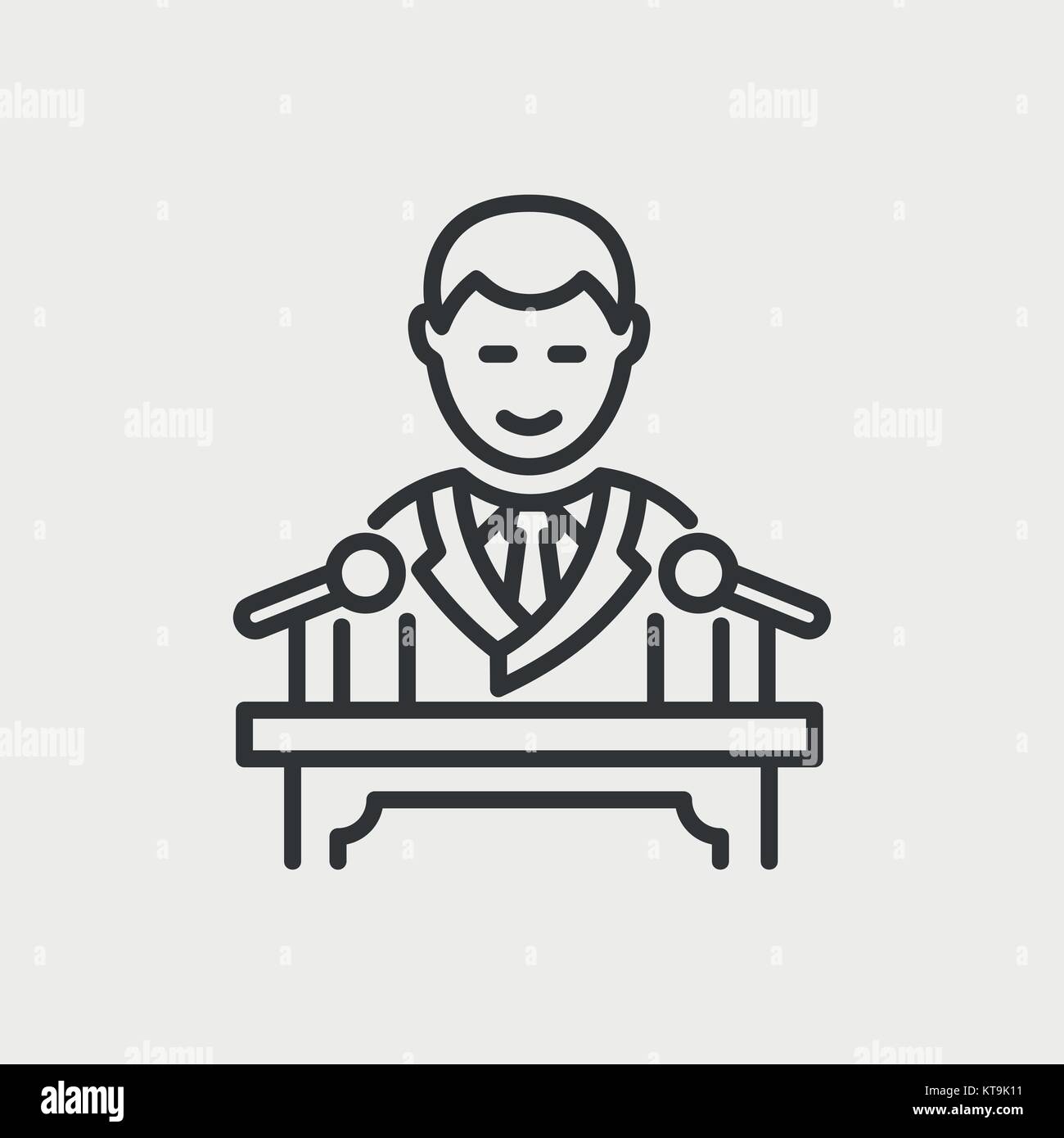 President - line design single isolated icon Stock Vector Image & Art ...
