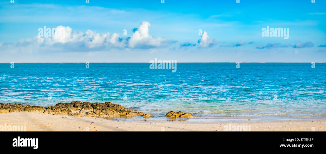 Pointe d'Esny beach, Mauritius. Panorama Stock Photo - Alamy