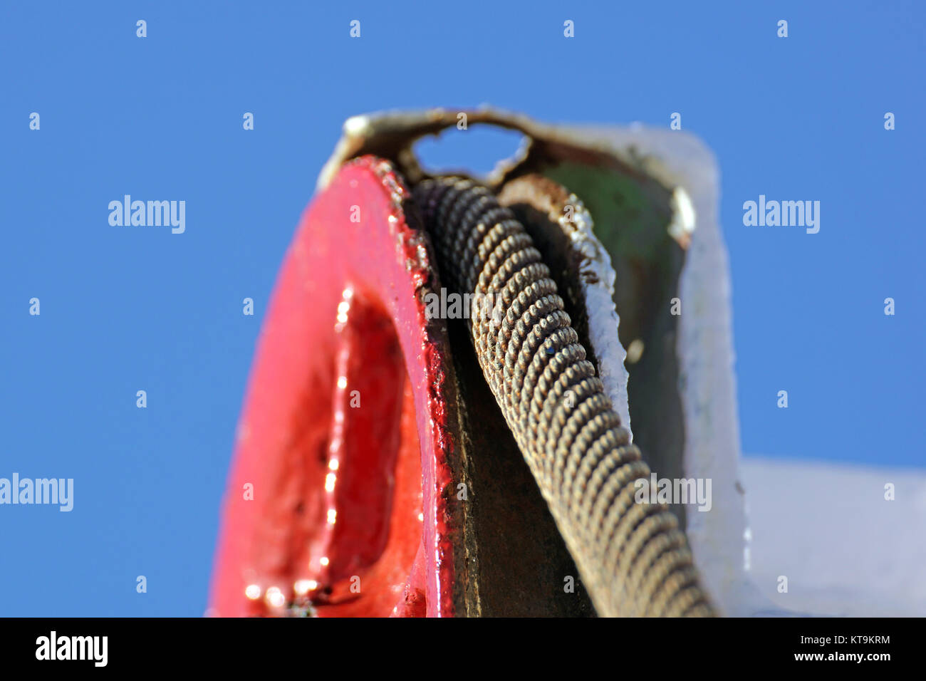 nautical pulley with blur in perspective Stock Photo - Alamy